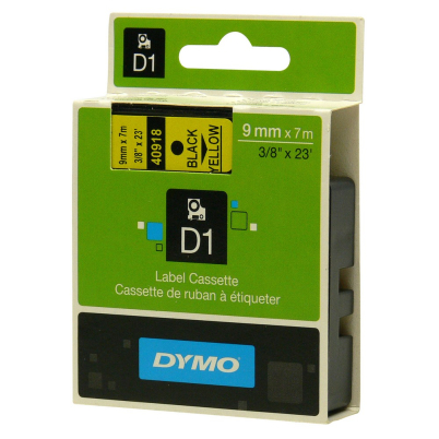 Dymo, 40918, S0720730, černý tisk/žlutý podklad, 7m, 9mm, D1 - Papir.cz ...
